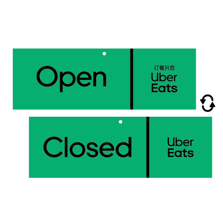 Open/Close Sign Chinese – Uber Eats Merch Store UK